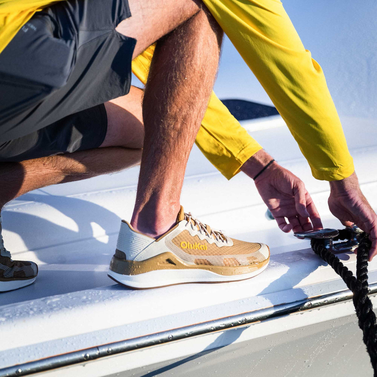 ‘Ahi Men’s Water Boat Shoes - Blue Pearl / White Sand | OluKai – OluKai UK