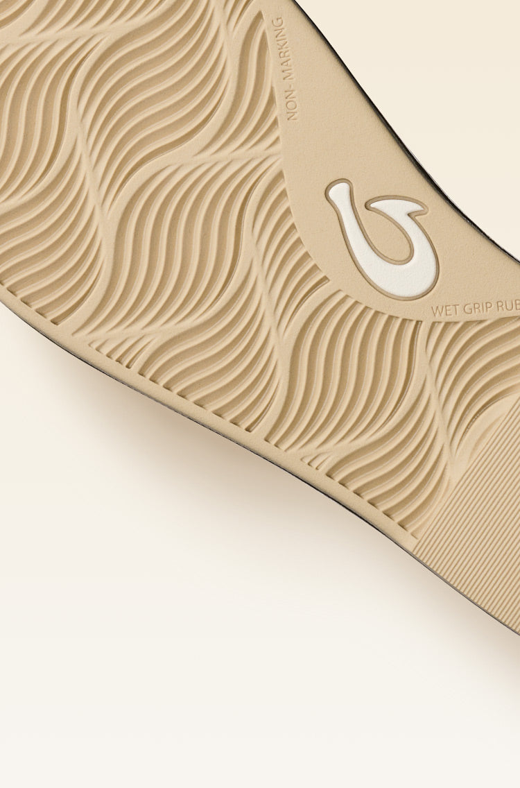 Tiare Women’s Leather Beach Sandals - Black | OluKai – OluKai UK